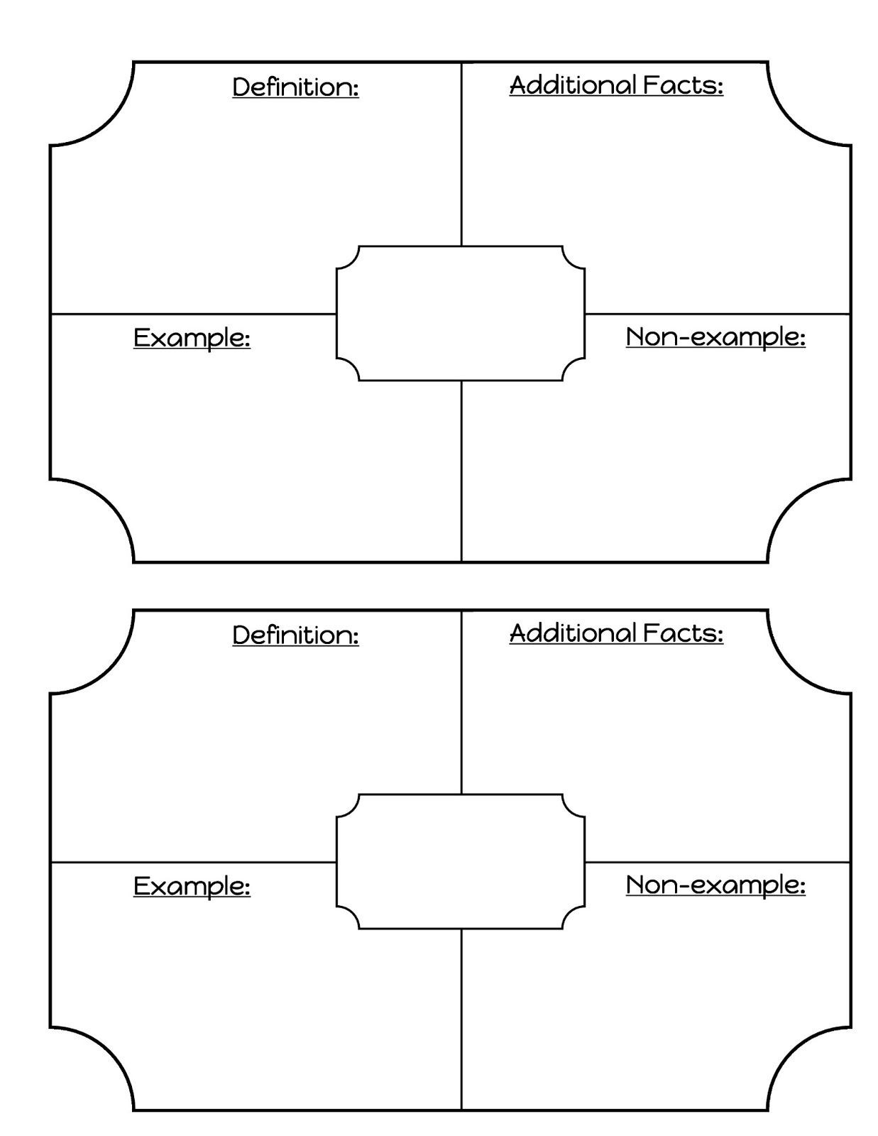 Blank Vocabulary Worksheet Template Worksheet For Education