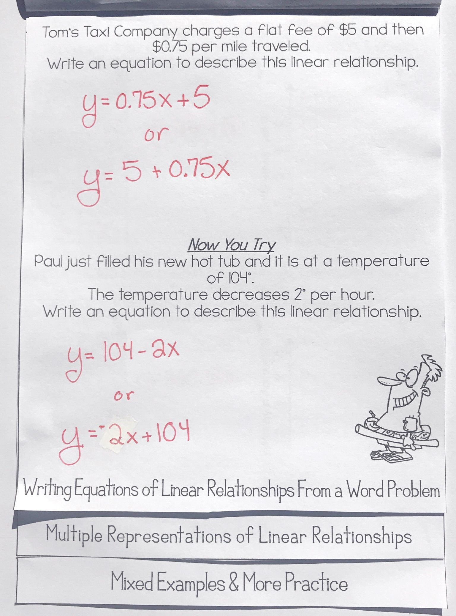 Linear Functions Word Problems Worksheet Worksheet For Education